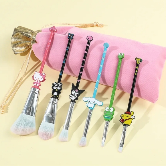 Sanrio | Makeup | 6 Sanrio Makeup Brushes Set | Poshmark